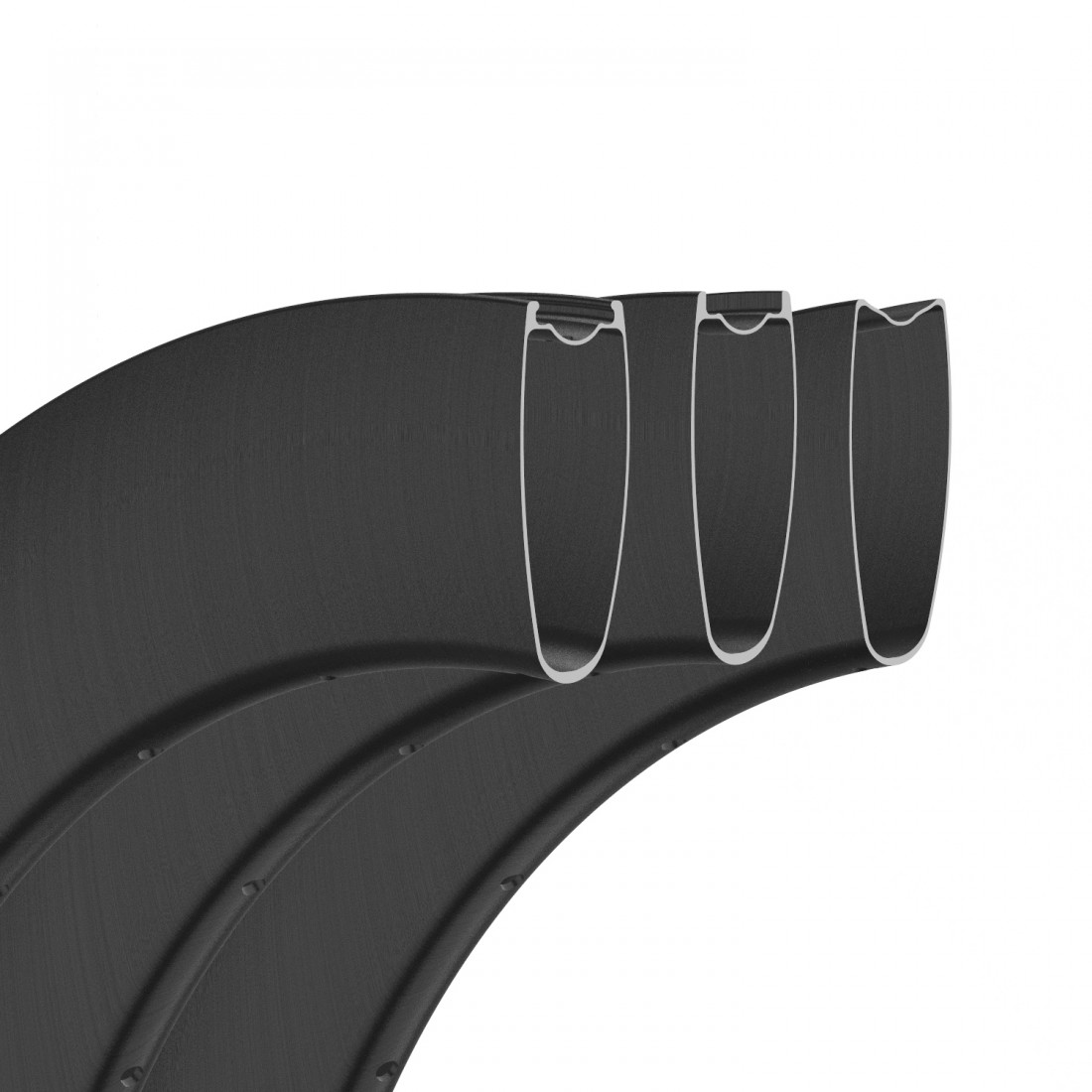 700C 80x28mm Asymetric Carbon Tubeless Hooked/Hookless Road Bike Rim