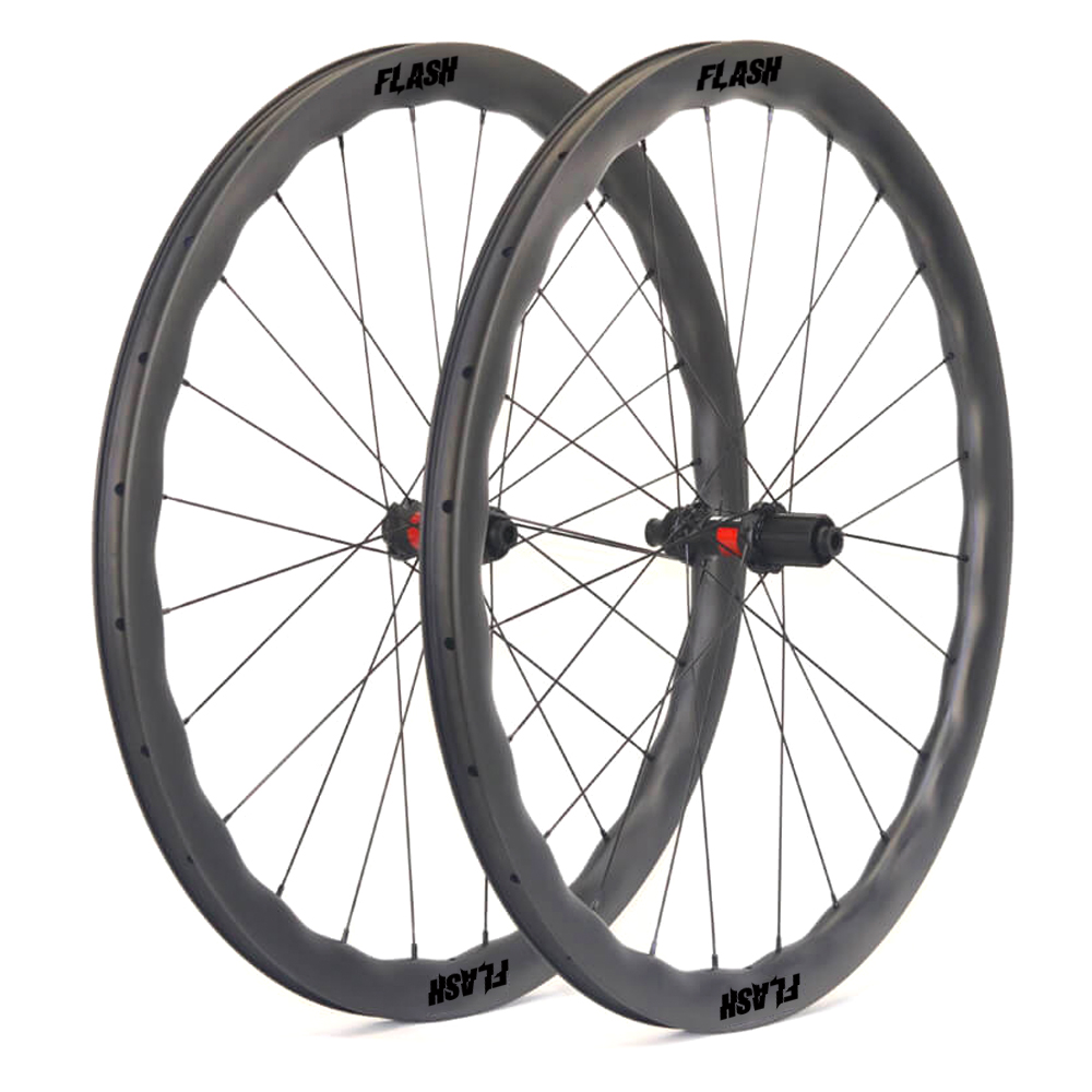 Wave Shape 700C 45x28mm Carbon Tubeless Hooked/Hookless/Tubular Road ...