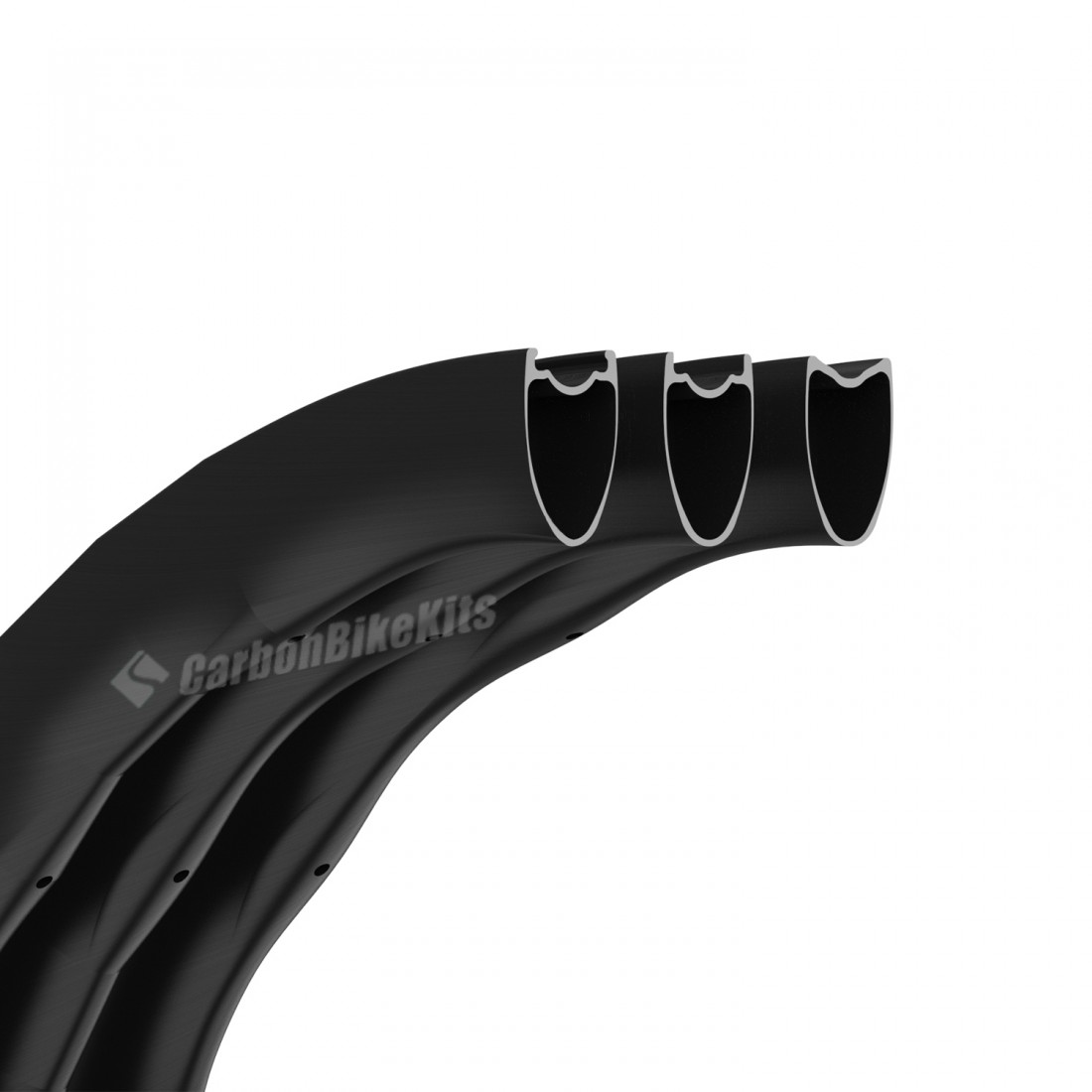 Wave Shape 700C 45x28mm Carbon Tubeless Hooked/Hookless/Tubular Road ...