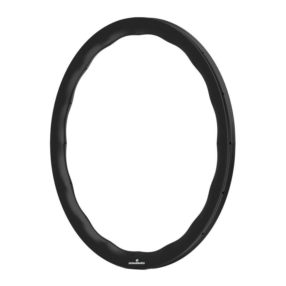 Wave Shape 700C 45x28mm Carbon Tubeless Hooked/Hookless/Tubular Road ...