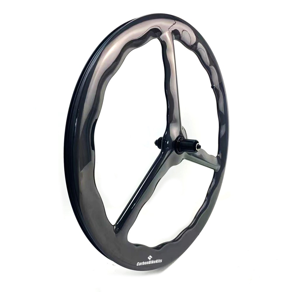 700C Wave Shape Tri Spokes Tubeless Wheel|CarbonBikeKits(CBK)
